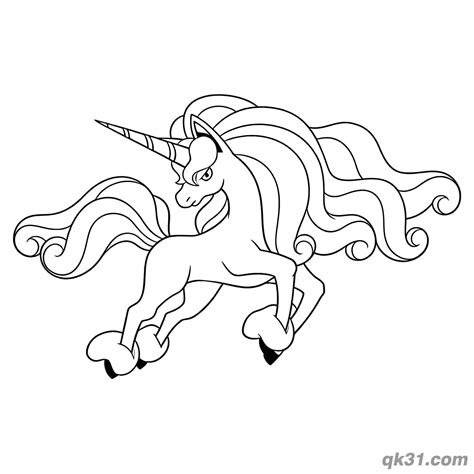 Galarian Rapidash Pokémon Galloping Pose Coloring Page Quickduck