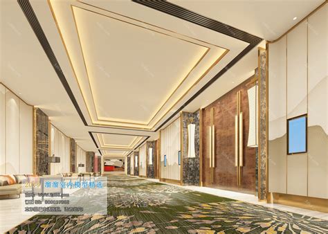 Elevator Lobby Chinese Style 022 From 3ds Max Models And Free Download