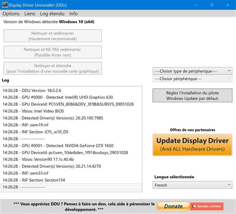 Télécharger Display Driver Uninstaller Ddu Gratuit Logiciels Le Crabe Info