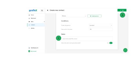 how to create a contact groflex technology