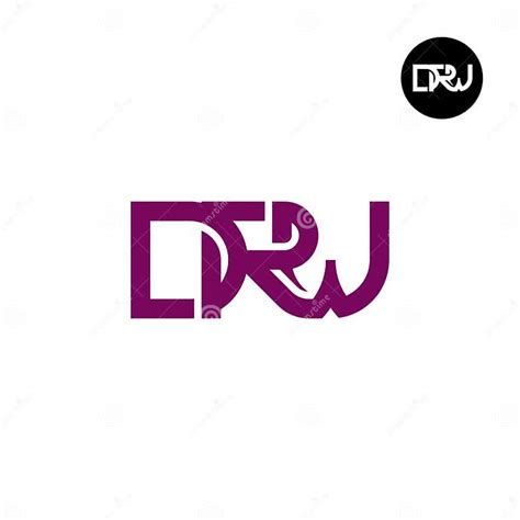 Drw Logo Letter Monogram Design Stock Vector Illustration Of