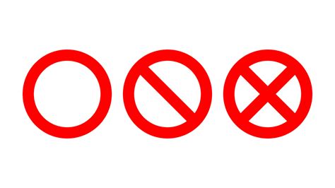 Restriction Sign Simple Illustration Vector Set 21790330 Vector Art At