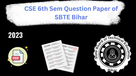 Download 6th Sem Computer Science Question Paper Of Sbte Bihar ⋆