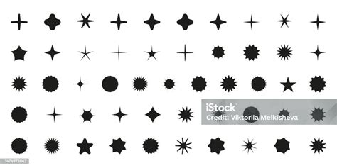 단순한 미니멀리즘 블랙 요소 추상적인 잔인한 기하학적 모양 기본 형태 Y2k 피규어 스타 반짝임 마름모 물결 모양의 원 스위스