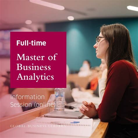 Full Time Master Of Business Analytics Information Session Online Melbourne Business School