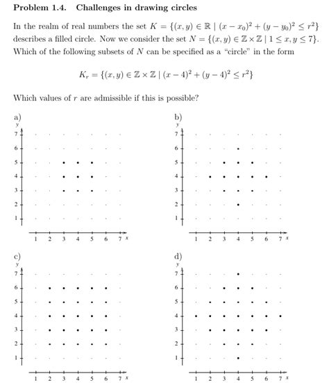 Problem 14 Challenges In Drawing Circles In The