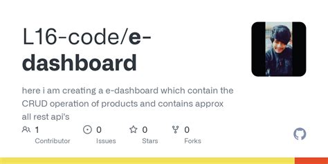 GitHub L Code E Dashboard Here I Am Creating A E Dashboard Which Contain The CRUD Operation