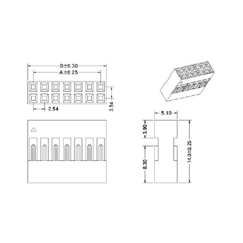 01 254mm Crimp Connector Housing 2x16 Pin 5 Pack