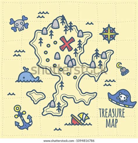 3863 Cute Treasure Map Stock Vectors And Vector Art Shutterstock