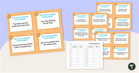 Preposition List For 6th Grade