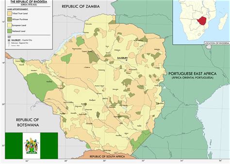 Map Of Rhodesia Land Apportionment 1970 Ad By Kitfisto1997 On