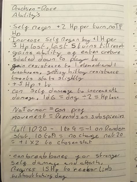 Oc Heres The Passives Of My Custom Race Reddit Kept Crashing On Me So Im Just Posting It