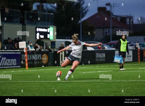London Uk 1st February 2025 Beth Blacklock Saracens Kicks For A Conversion During The