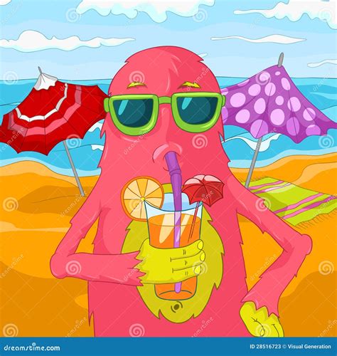 Alcohol Monster Royalty Free Illustration 87450726
