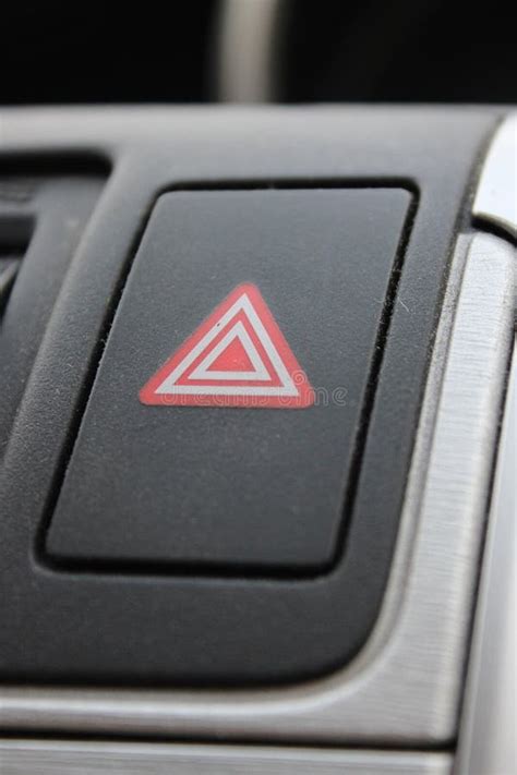 Car Hazard Light Button Used To Alert Motorists Of A Hazard Stock Image