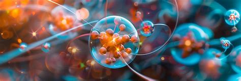 Premium Photo Vibrant Artistic Representation Of An Atom With Orbiting Electrons And Nucleus