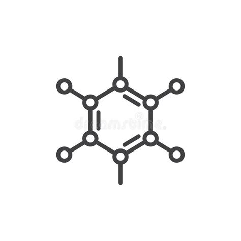 Molecular Compound Icon Outline Style Stock Vector Illustration Of