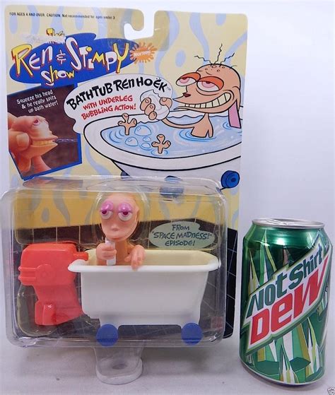 Bathtub Ren Stimpy Fart Farting Action Figure Mattel Cartoon Comic Sci