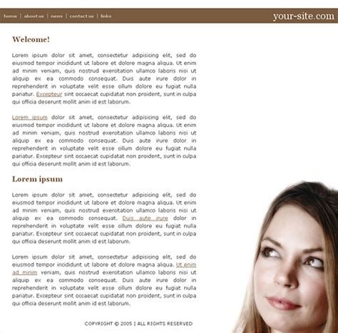 Simple Personal CSS Templates Free Website Templates DreamTemplate