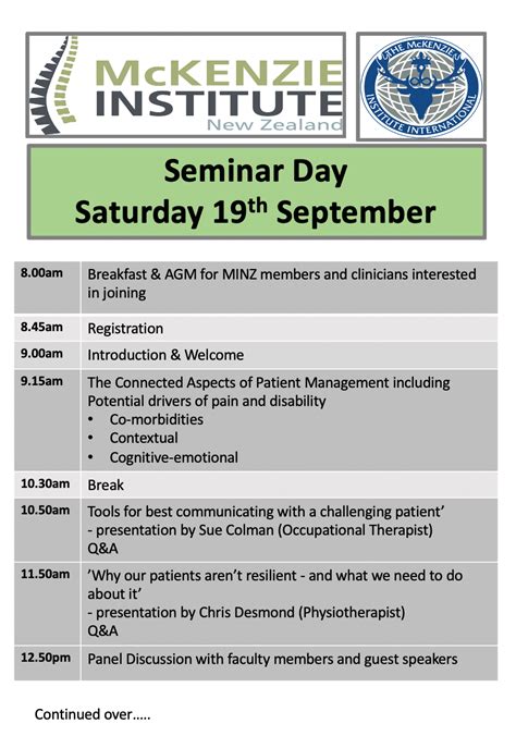 Credential Update And Seminar Day 2020 Mckenzie Institute New Zealand