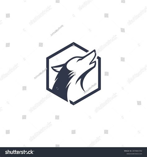 Combines Concept Wolf Cube Into One Stock Vector Royalty Free