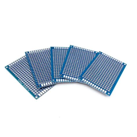 Печатная макетная плата 4 X 6 см двухсторонняя для пайки 5 штук