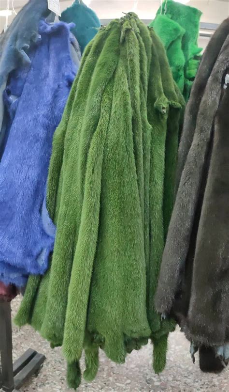 Green Grass Mink Fur Skinpelt Etsy
