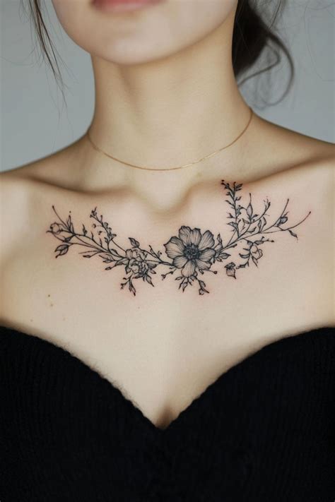 Stunning Collarbone Tattoos For Women Collar Bone Tattoo Bone