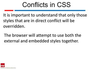 Web Topic Conflict Resolution In Css PPT