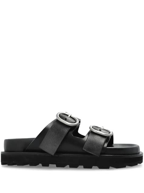 Jil Sander Sandalias De Piel Negro Farfetch Mx