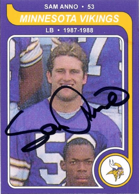 Minnesota Sports Autograph Project Sam Anno