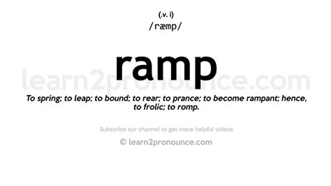 Ramp Period Definition At Christopher Doyle Blog