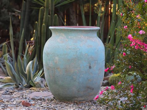 Authentic Mediterranean Cantaro Urn Artisan Ceramic Garden Pot