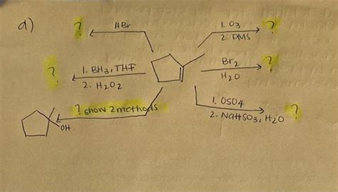 Solved Fill In The Missing Reactants Or Reagents Including