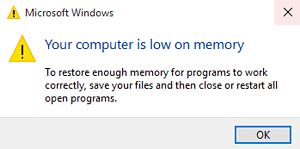 Out Of Memory Error In Windows ComputerCity