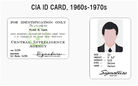 Joysingers Ids Cia Temporary Id Card 1960s 1970s