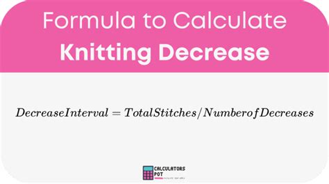 Knitting Decrease Calculator