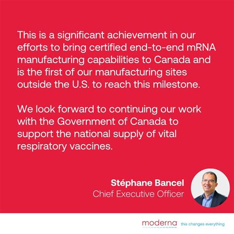 Stéphane Bancel On Linkedin So Thankful To Our Team This Is Modernas