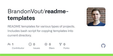 Github Brandonvoutreadme Templates Readme Templates For Various