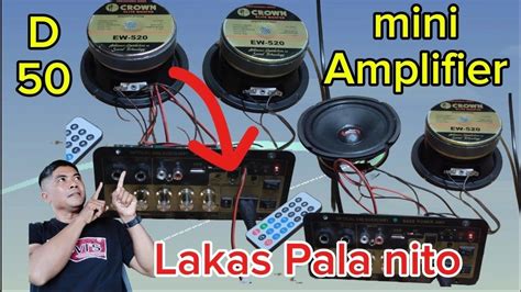 D50 Mini Amp Soundtest Sa Dalawang Speakers Crown 200 Watts
