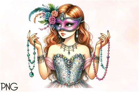Mardi Gras Girls Clipart Bundle Graphic By Vintageartist · Creative