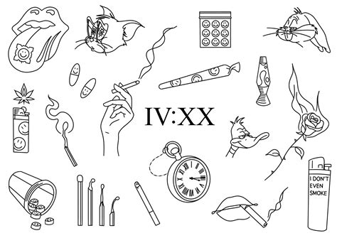 Easy Beginner Tattoo Stencils