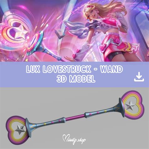🔫 Piel Lux Lovestruck Vara Báculo Arma League Of Legends・archivo 3d