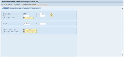 Recpa120 Sap Tcode General Correspondence Be