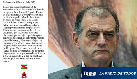 Movimiento 26 De Marzo Sobre Senador Manini Siniestro Personaje Que