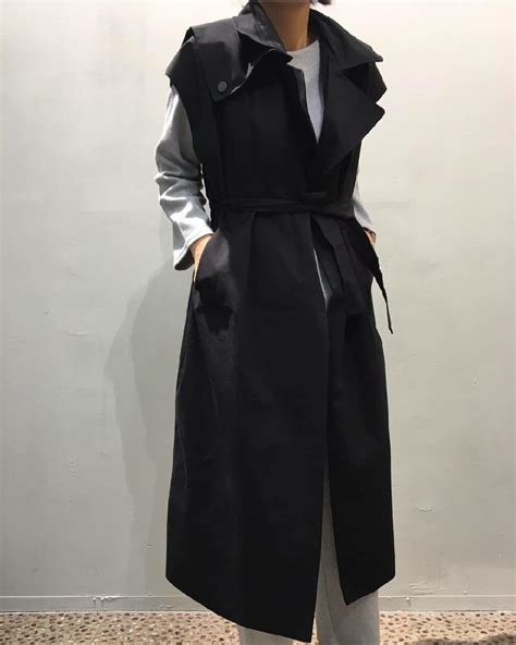 보니따스 코잉 트랜치 롱 베스트베이지 블랙 간절기 오버핏 바바리 조끼 77까지