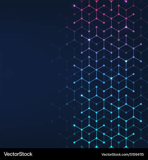 Structure Molecule And Communication Dna Atom Vector Image
