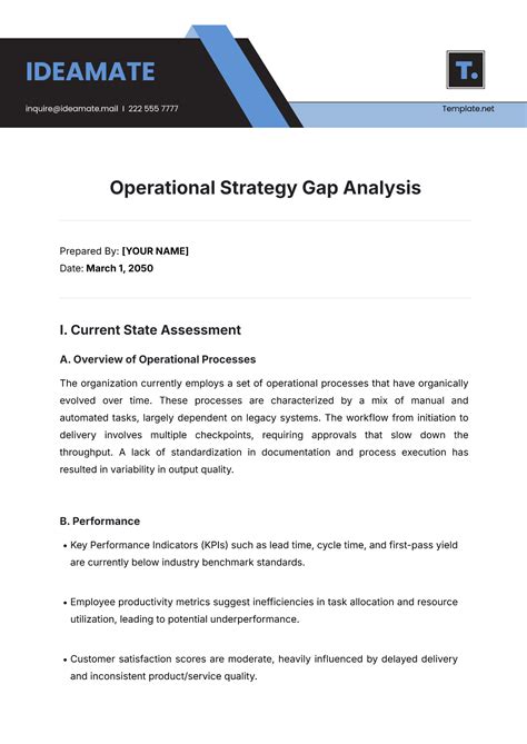 Free Operational Strategy Gap Analysis Template To Edit Online