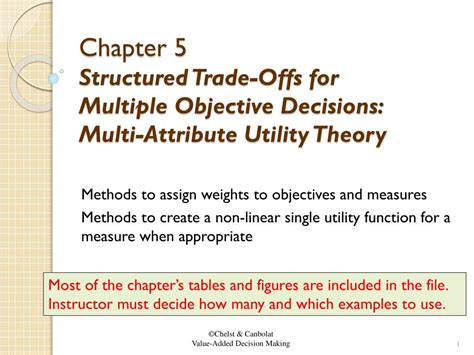 Ppt Chapter 5 Structured Trade Offs For Multiple Objective Decisions