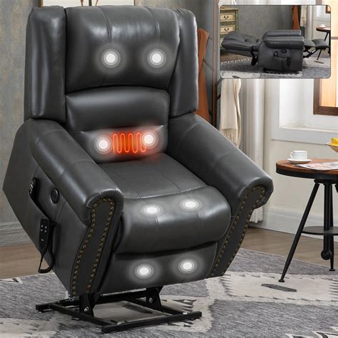 Red Barrel Studio Power Lift Recliner Chair Heat Massage Dual Motor